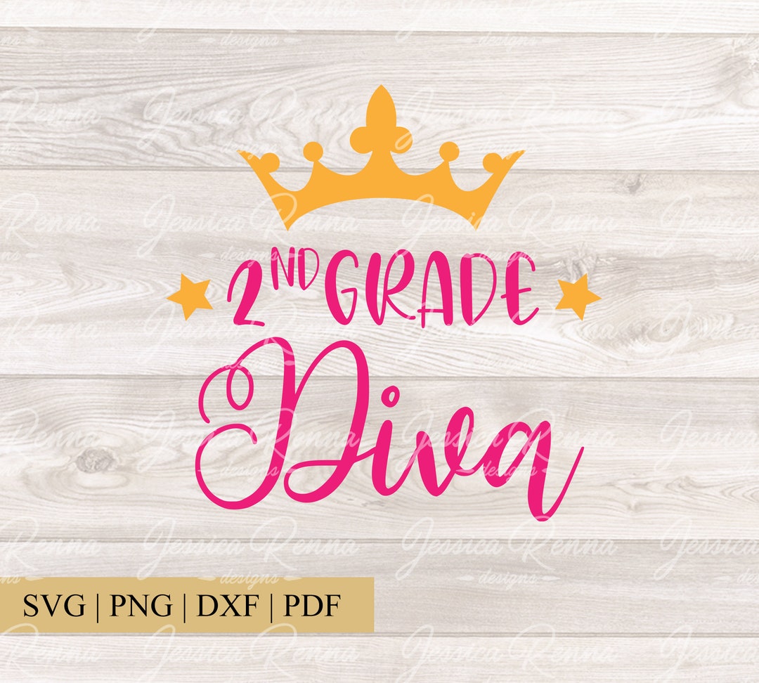 2nd Grade Dive SVG, Second Grade SVG, Back to School Cut File, 2nd ...