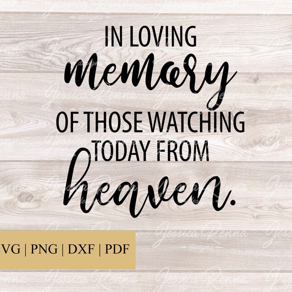 In Memory Svg - Etsy