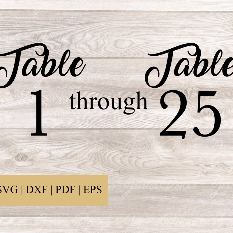 Table Numbers Svg - Etsy