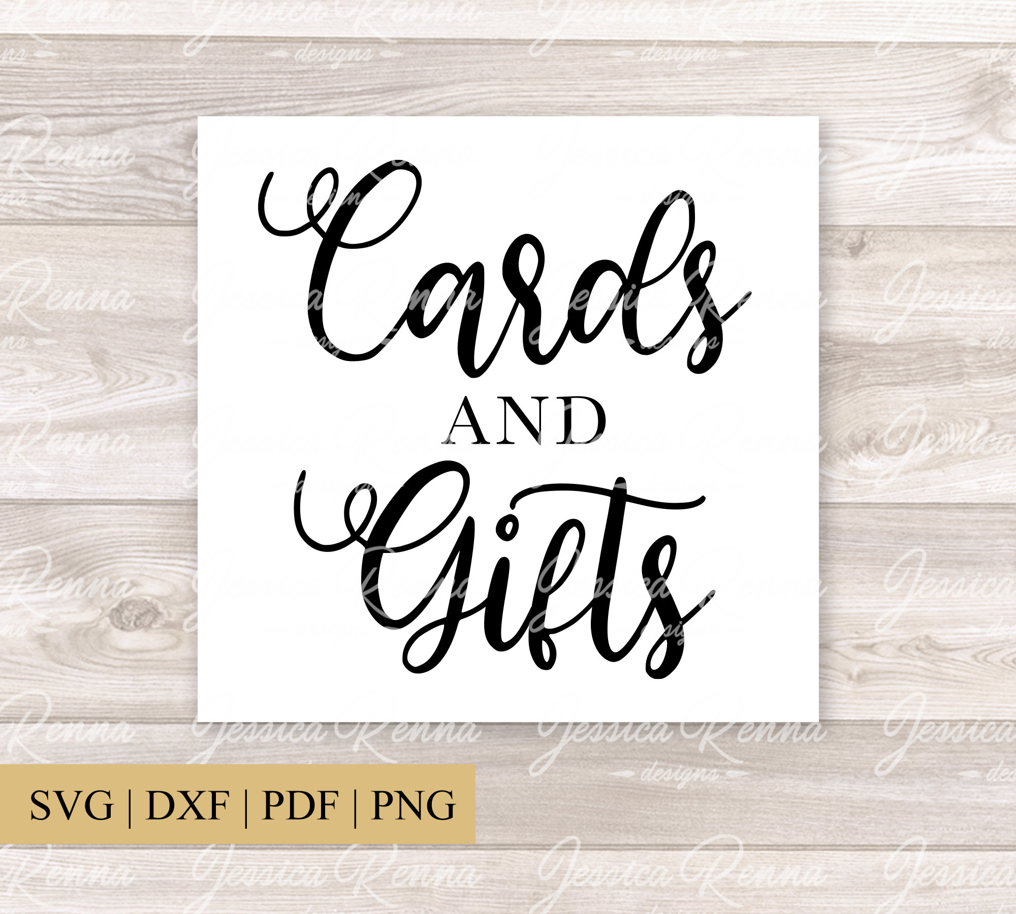 Cards and Gifts SVG Wedding Sign SVG Cards and Gifts Cut - Etsy UK