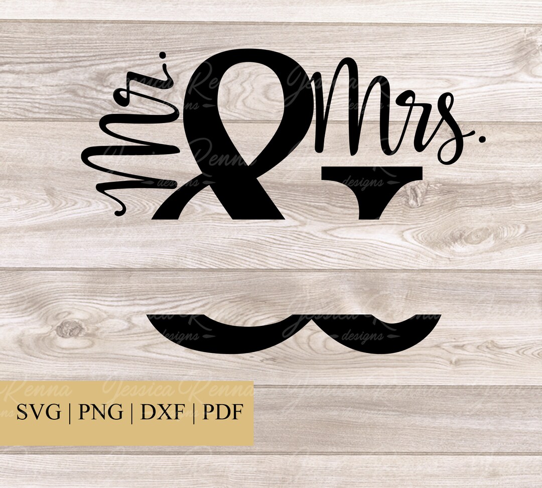 Signo de boda SVG Sr. y Sra. SVG archivo de corte de boda - Etsy México