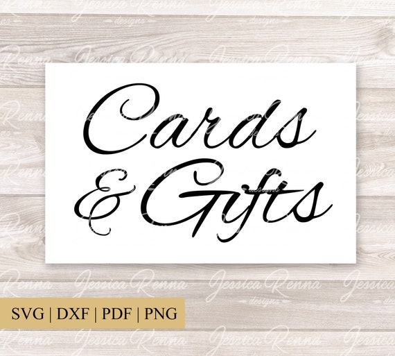 Cards and Gifts SVG Wedding Sign SVG Cards and Gifts Cut - Etsy