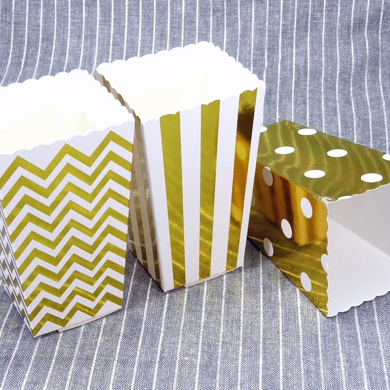 Striped Popcorn Box - Etsy