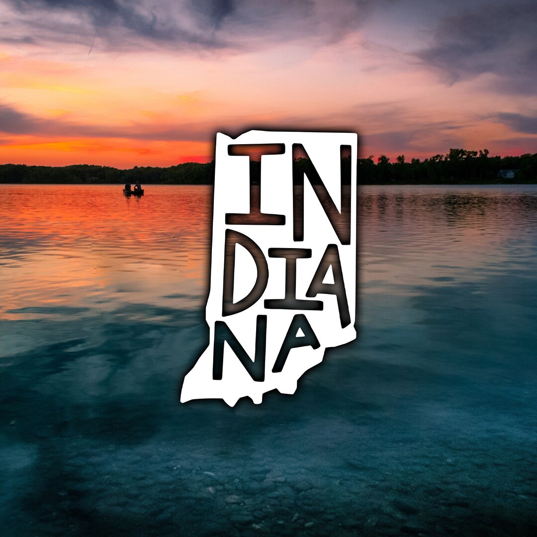Indiana State Pride Decal: Showcase Your Hoosier Spirit - Etsy