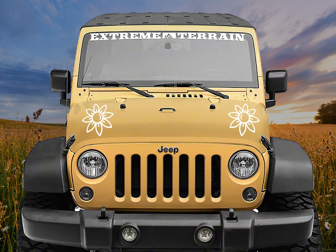 Universal Daisy Flower Hood Decal - Customizable Sizes and Colors ...