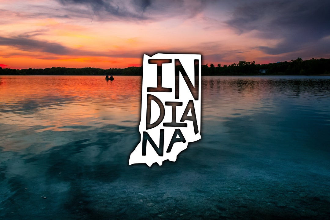 Indiana State Pride Decal: Showcase Your Hoosier Spirit - Etsy