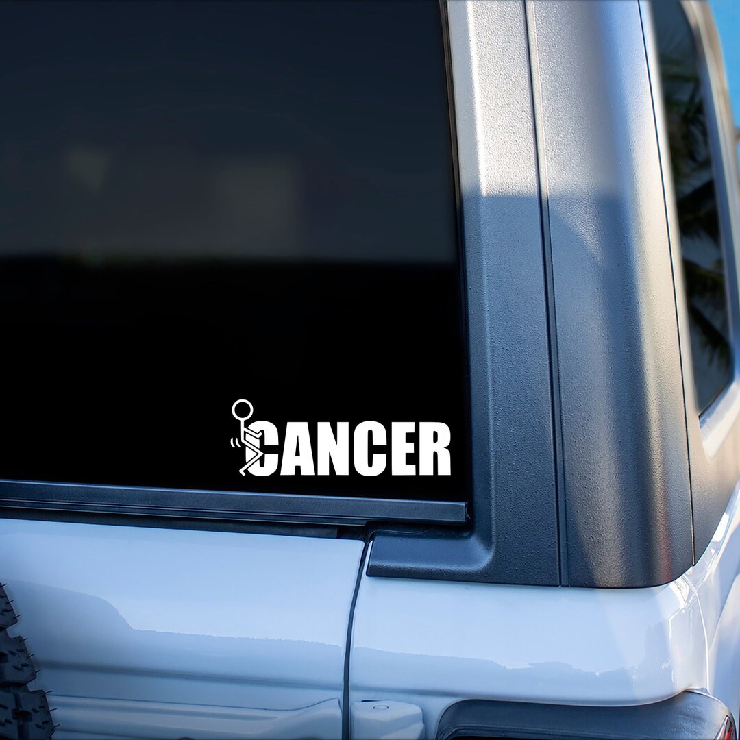 F Cancer Vinyl Decal - Etsy