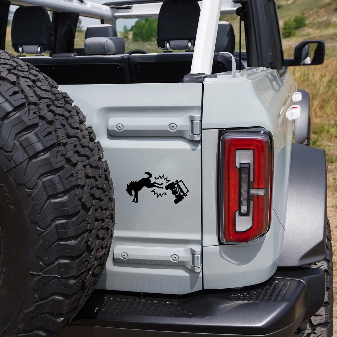 Bucking Ford Bronco Kicking Jeep Decal - Assert Your Dominance! - Etsy