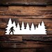 Bigfoot Yeti Tree Line Decal - Etsy