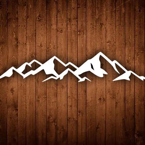 Simple Mountain Decal Simple Mountain Range Decal Adventure - Etsy