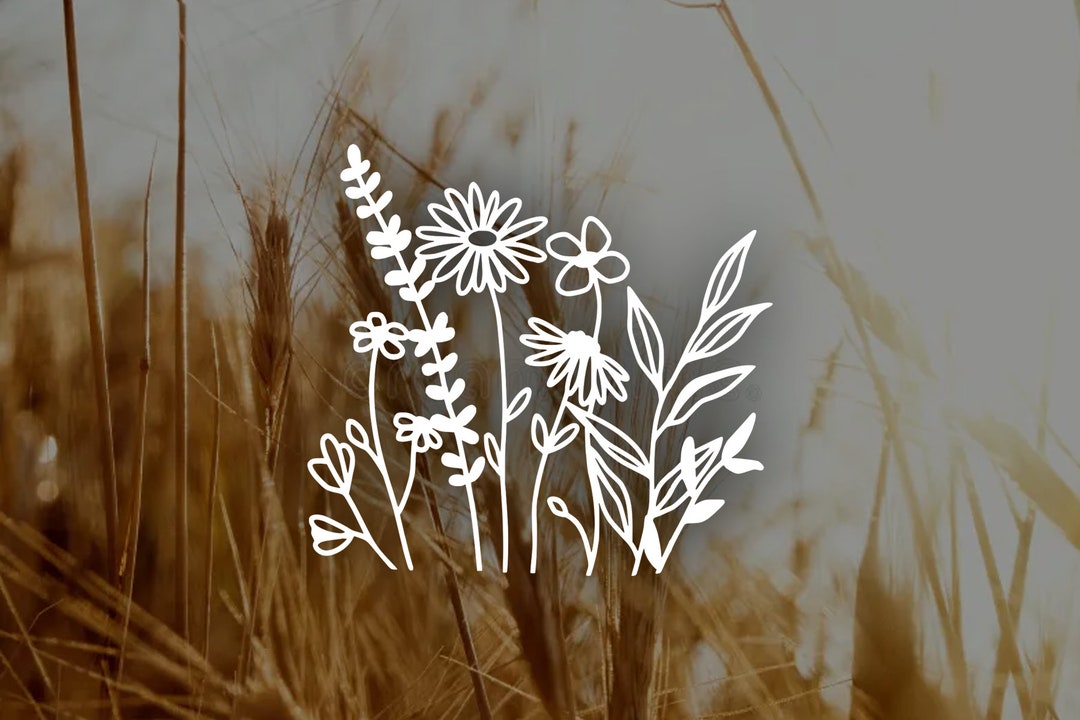 Boho Blossom Decal Set - Vibrant Wildflower Car Decals for Nature ...