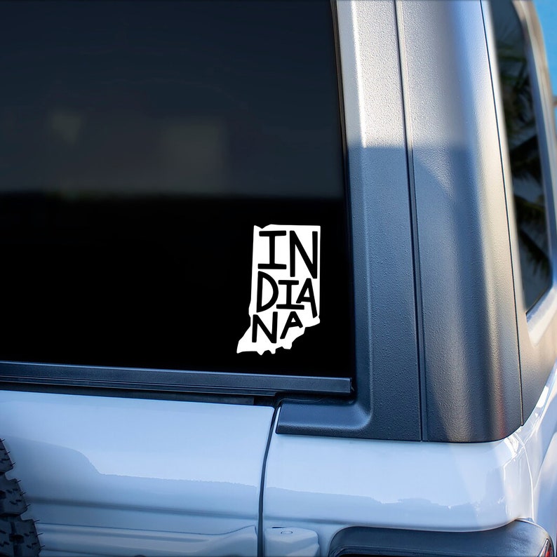 Indiana State Pride Decal: Showcase Your Hoosier Spirit - Etsy