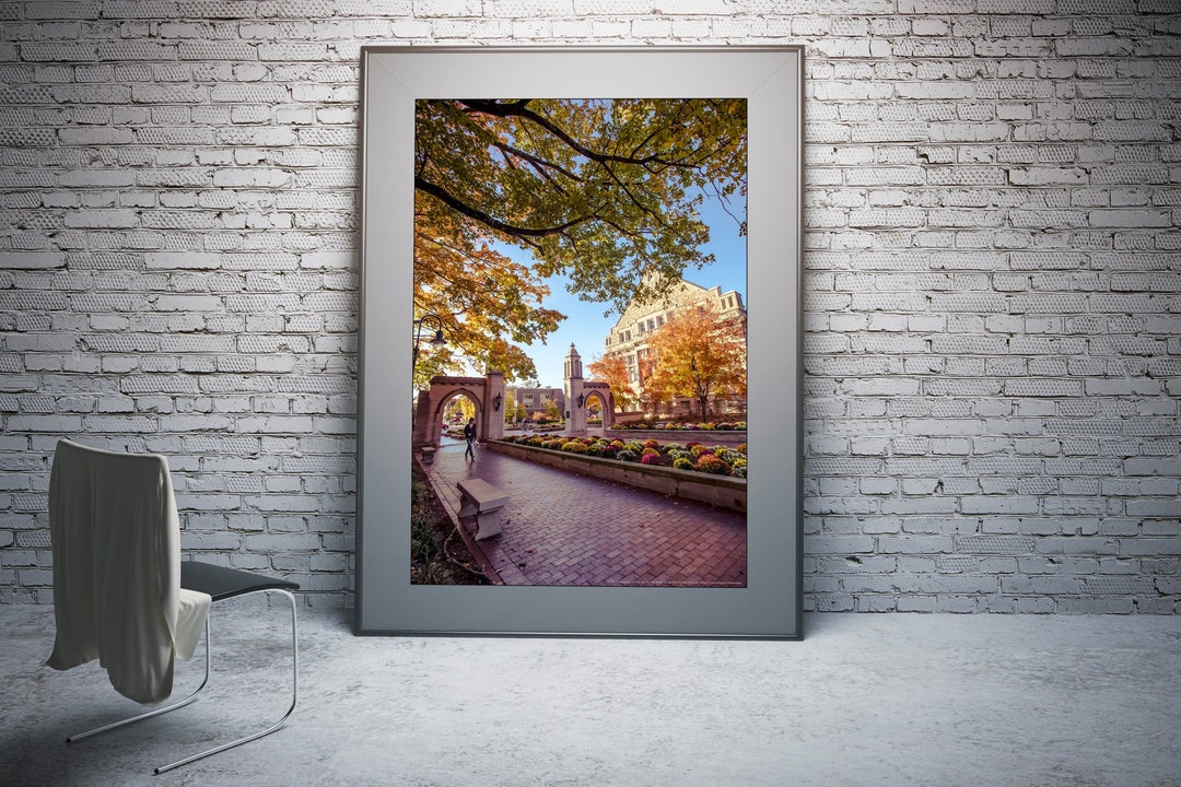 Indiana University Sample Gates Fall Scene: Framed Photo Print - Etsy