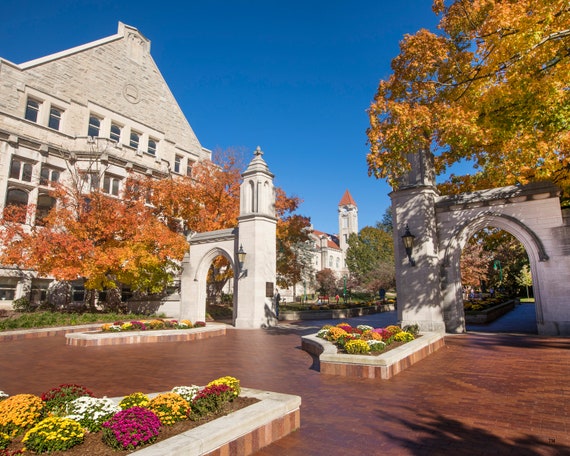 Indiana University Photograph Sample Gates Orange Fall - Etsy
