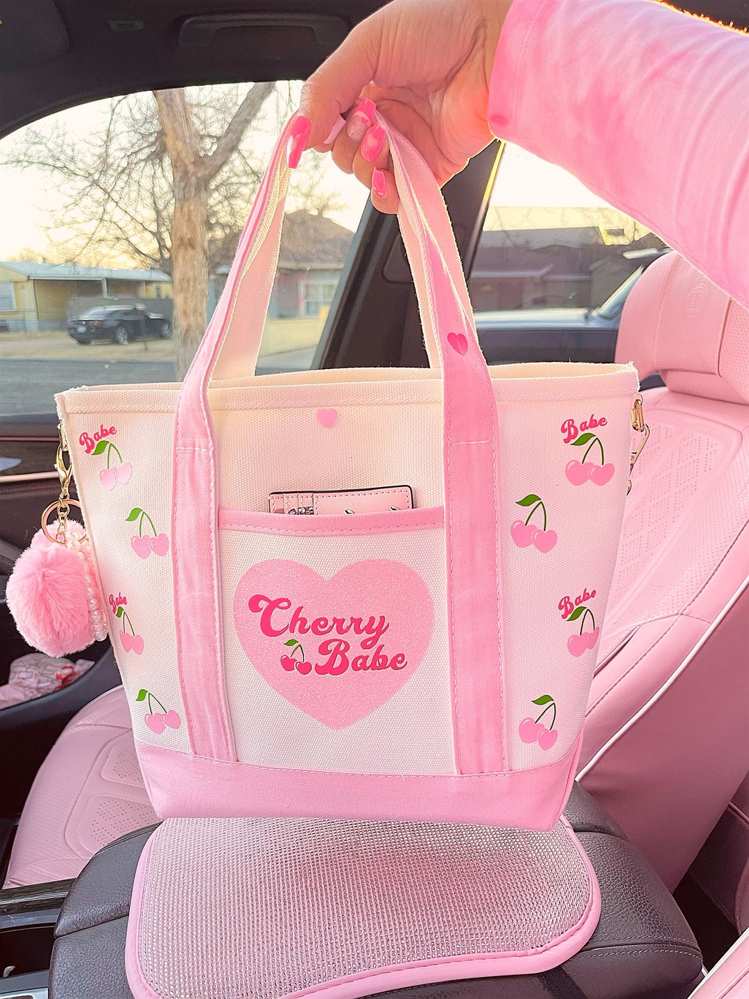 Pink Tote Bags Small/medium - Etsy