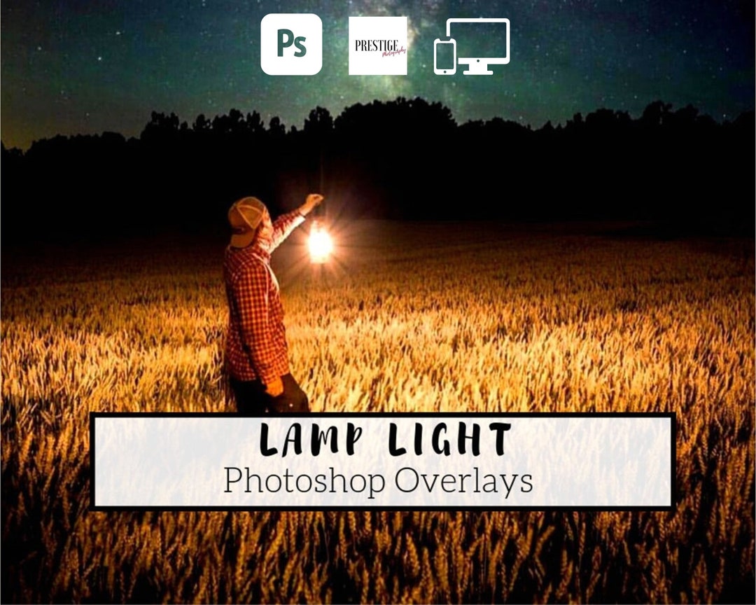 Lamp Light Photoshop Overlays: 30 Realistic Light Effects (digital ...