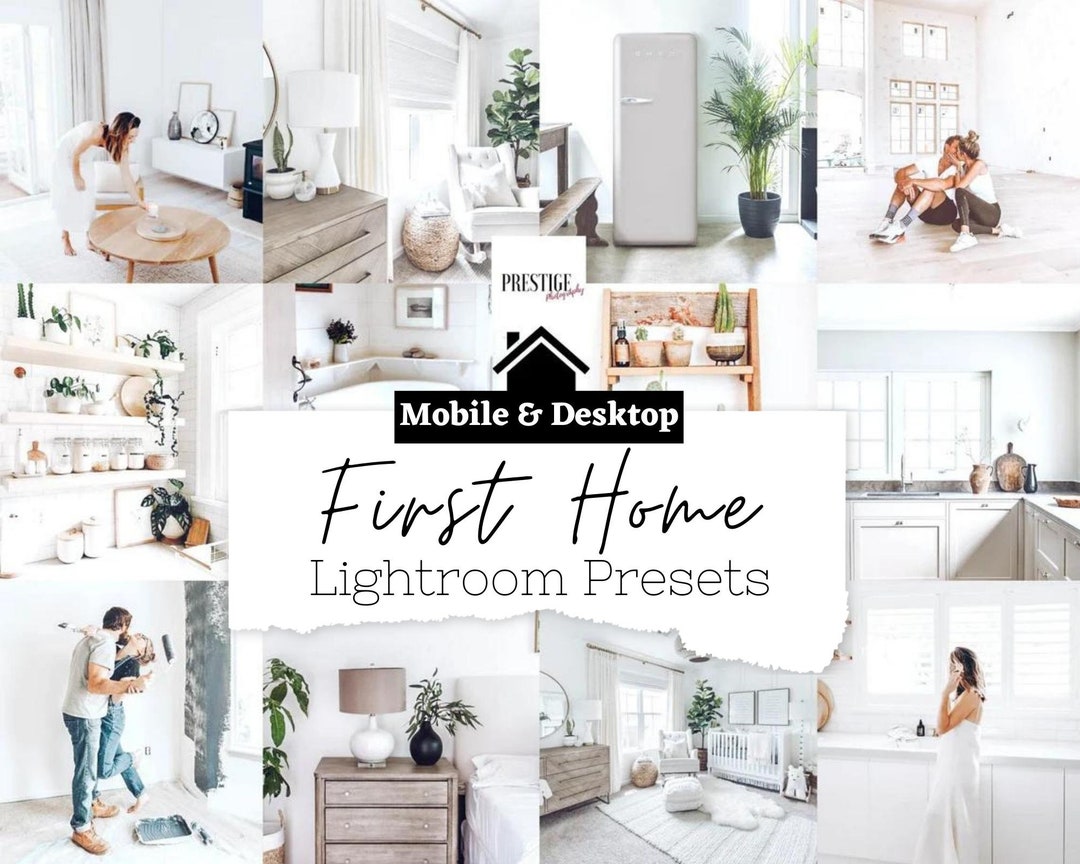 5 First Home Mobile/desktop Lightroom Presets Airy Home Presets, Bright ...