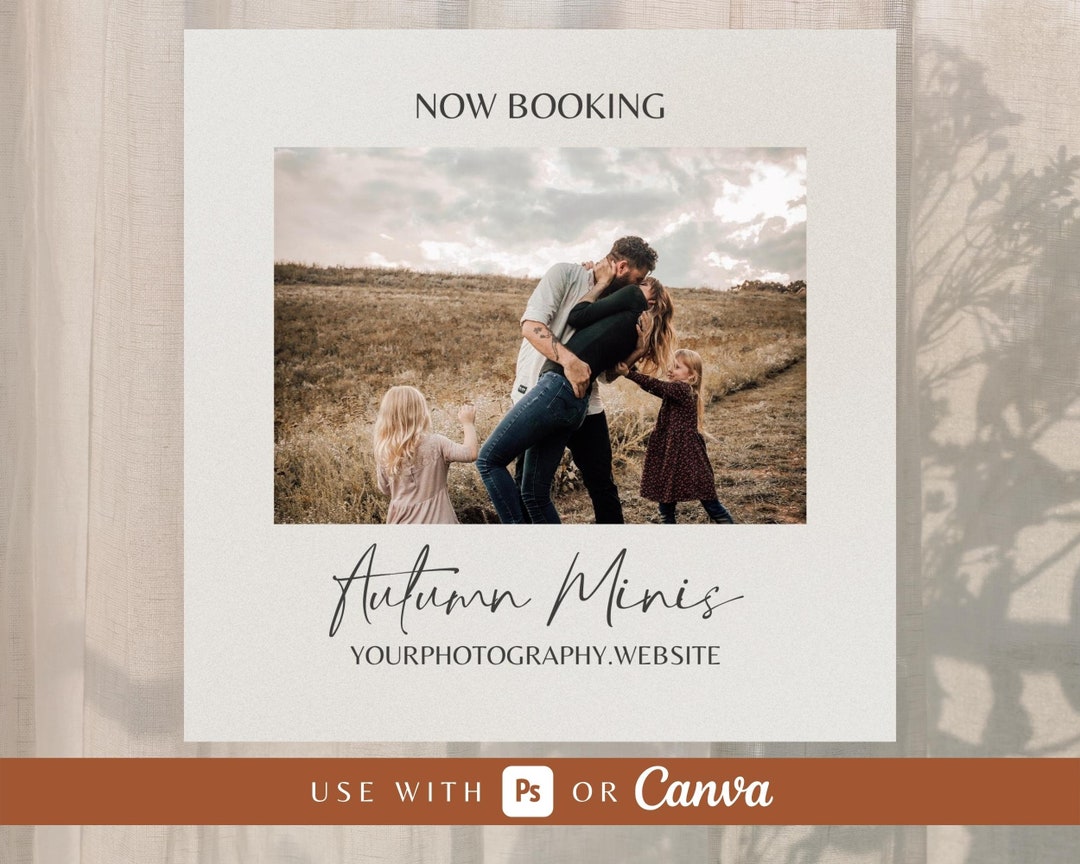 Autumn Minis Session Template Canva and Photoshop Template, Fall ...
