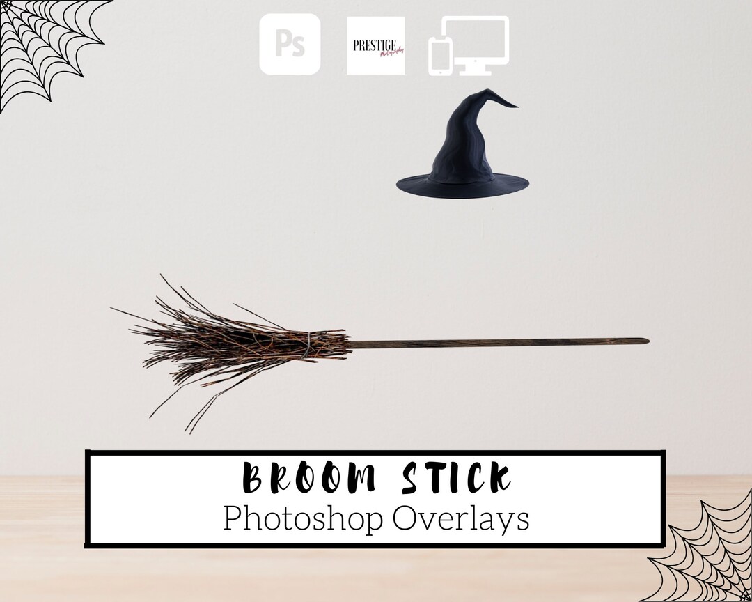 Broom Stick Photoshop Overlays: Spooky Witches Brooms (digital Download ...