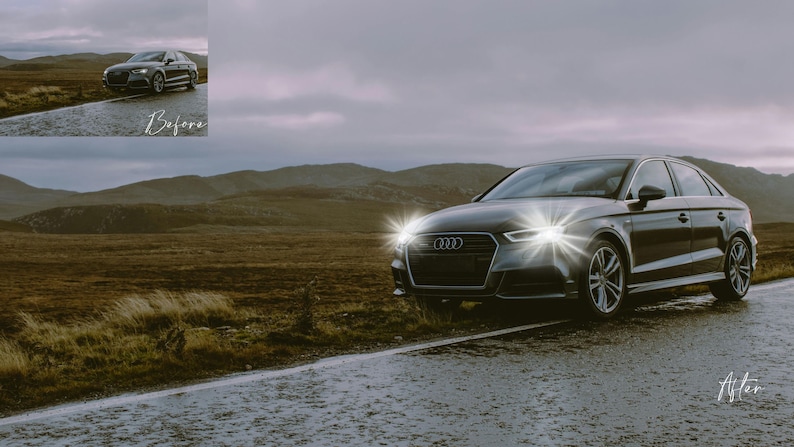 Realistic Car Headlight Photoshop Overlays - Transparent PNG (digital ...
