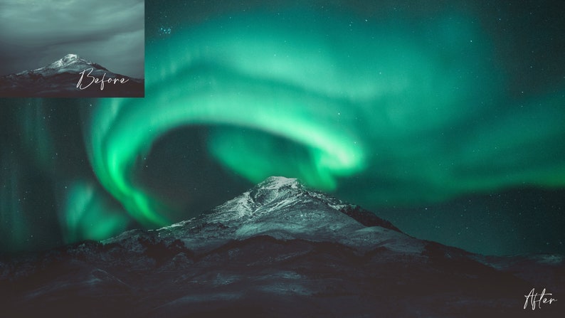 50 Realistic Northern Lights Photoshop Overlays - Transparent JPG ...