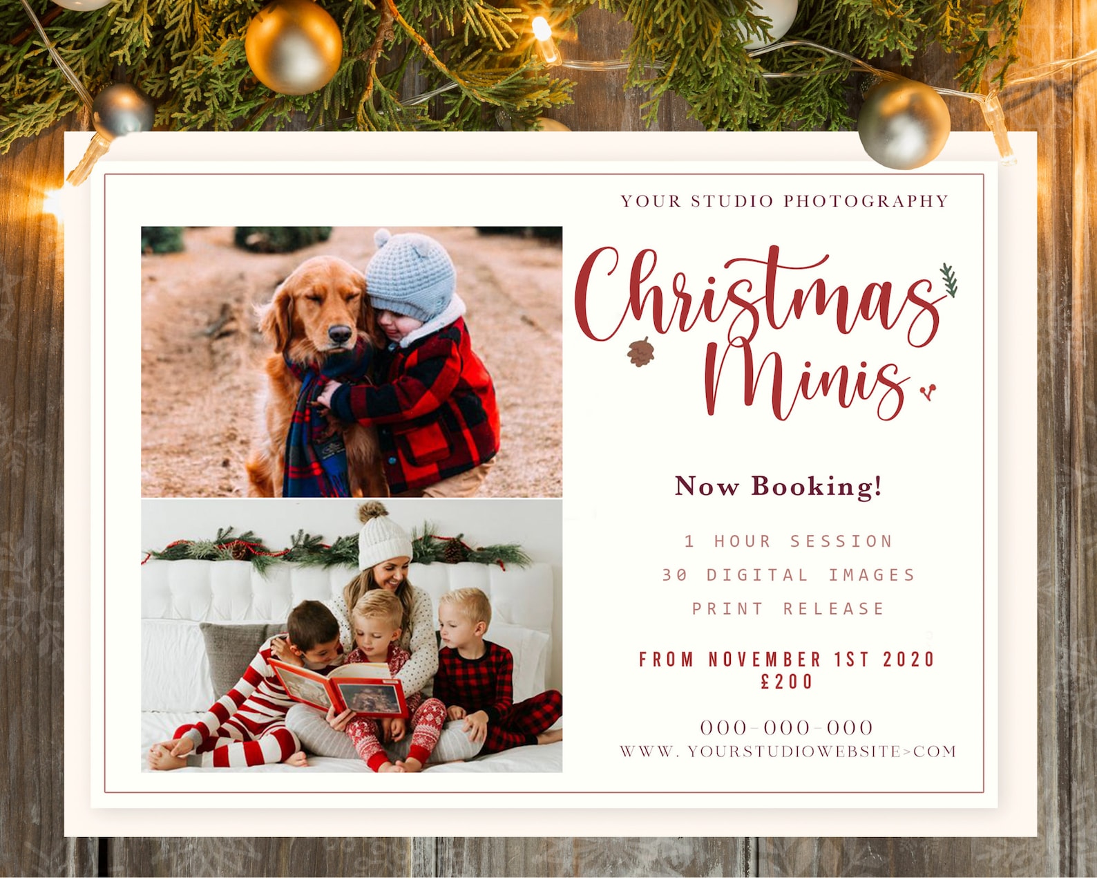 Mini Session Template, Mini Sessions, Christmas Mini, Photographer Mini ...