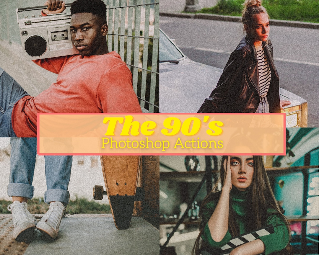 90s Photoshop Actions: Retro Vintage Photo Effects (ATN) - Etsy