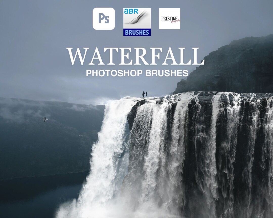 30 Waterfall Photoshop Brushes - ABR Photoshop Brushes, Easy to Use ...