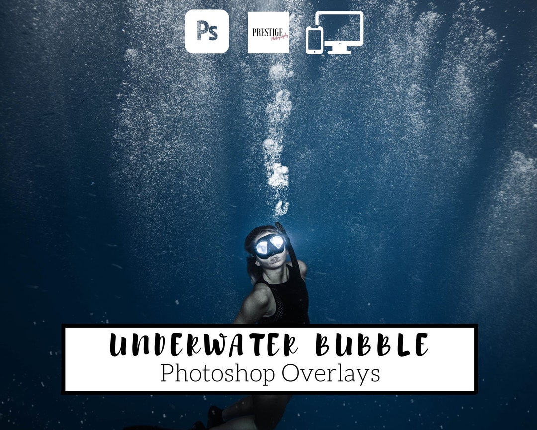 35 Underwater Bubble Photoshop Overlays: Transparent PNG (digital ...