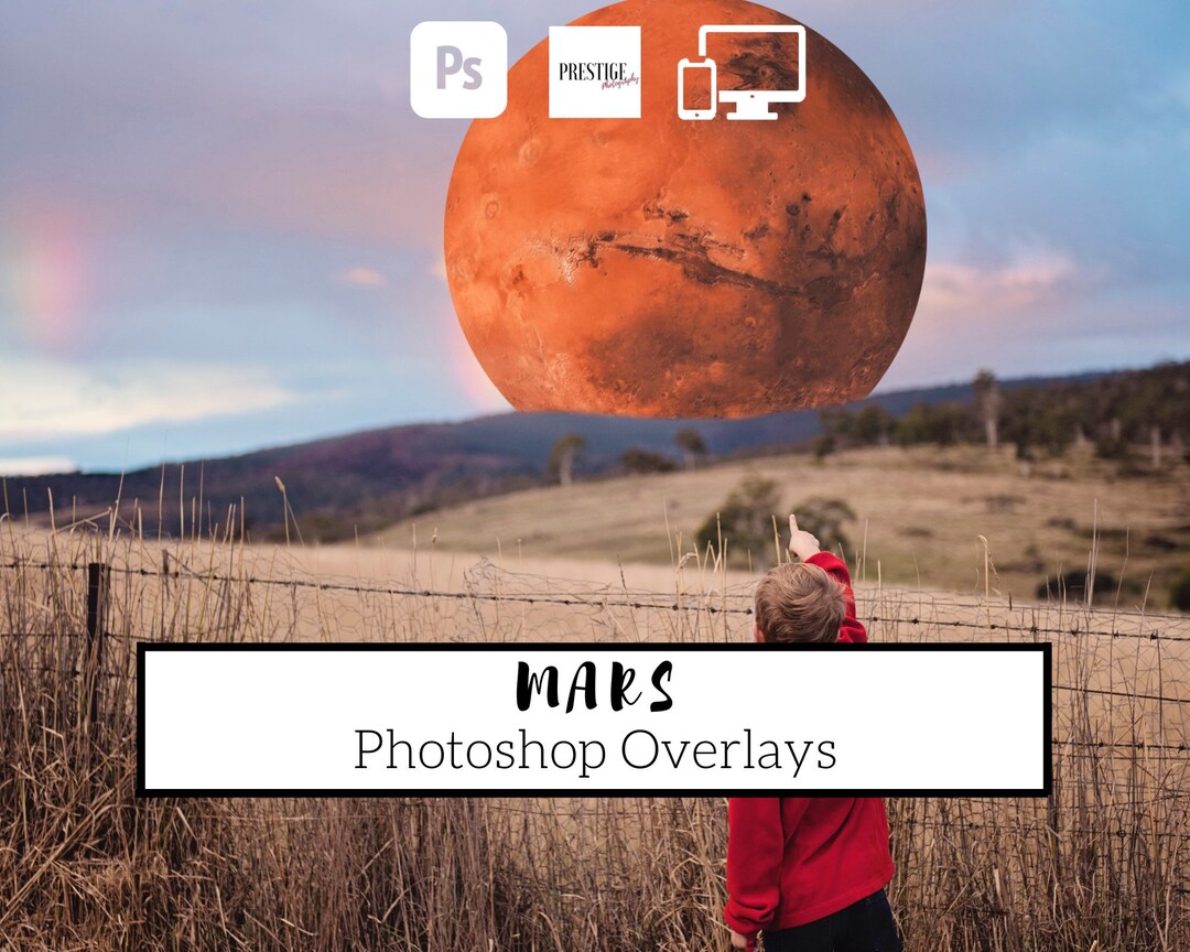 Realistic Mars Photoshop Overlays: Transparent PNG (digital Download ...