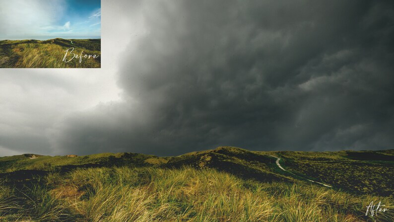 25 Realistic Moody Sky Overlays - Transparent JPG, Photoshop, Overlays ...