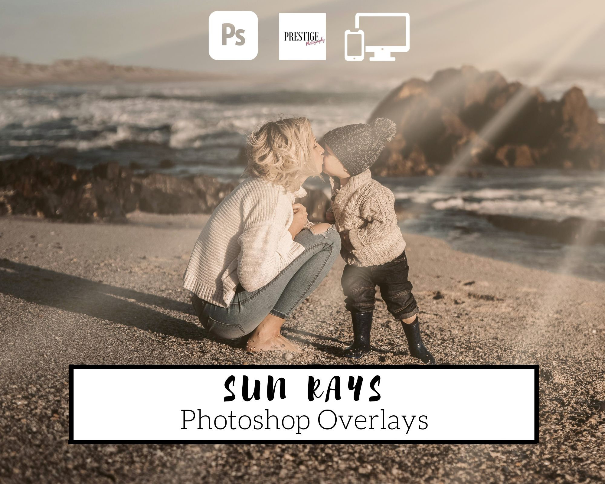 Sun Ray Photoshop Overlays: 30 Realistic PNG Effects (digital Download ...
