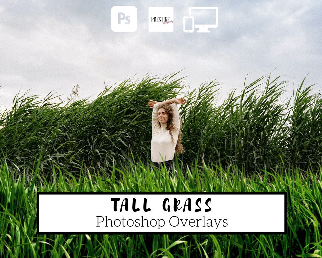 Realistic Tall Grass Photoshop Overlays: 30 Transparent PNG (digital ...