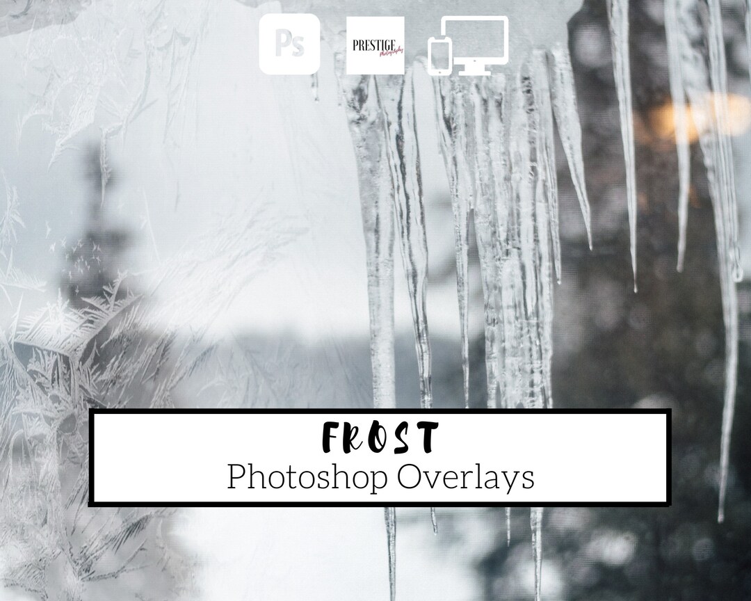 Realistic Frost Photoshop Overlays: 60 Winter Photo Effects (digital ...