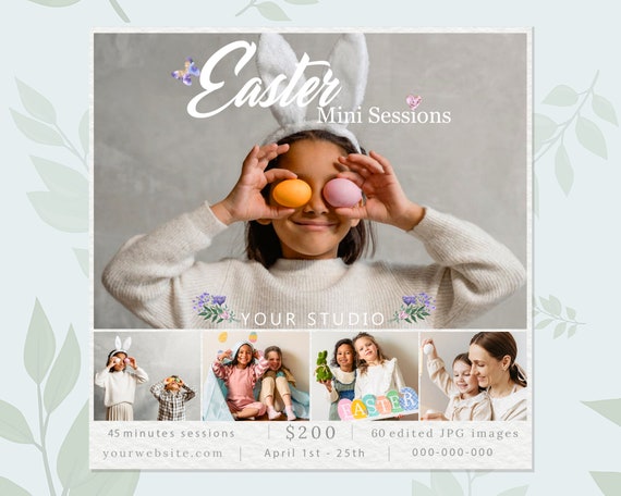 Easter Mini Session Template Easter Minis Easter Minis | Etsy