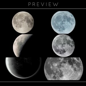 12 Realistic Moon Photoshop Overlays - Transparent PNG, Photoshop ...