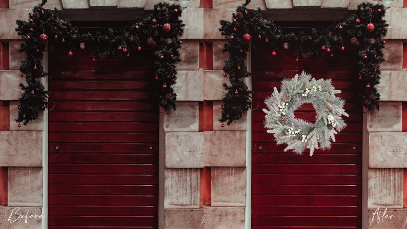 15 Realistic Christmas Wreath Photoshop Overlays: Transparent PNG ...