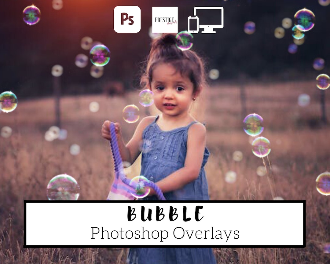 80 Realistic Bubble Photoshop Overlays - Transparent JPG, Easy to Use ...