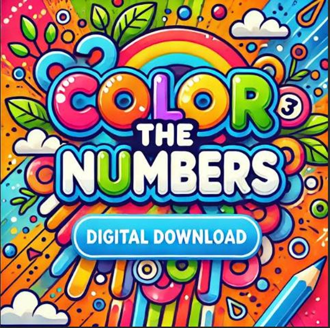 Number Coloring Worksheets: Fun Learning Activity (PDF) - Etsy