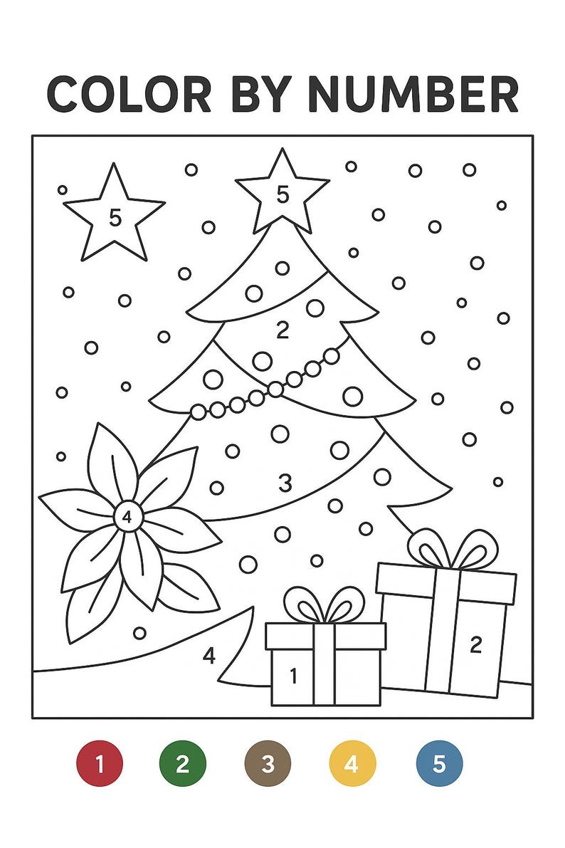 Kids Christmas Coloring Book • 11 Page Printable Sheets • Santa ...