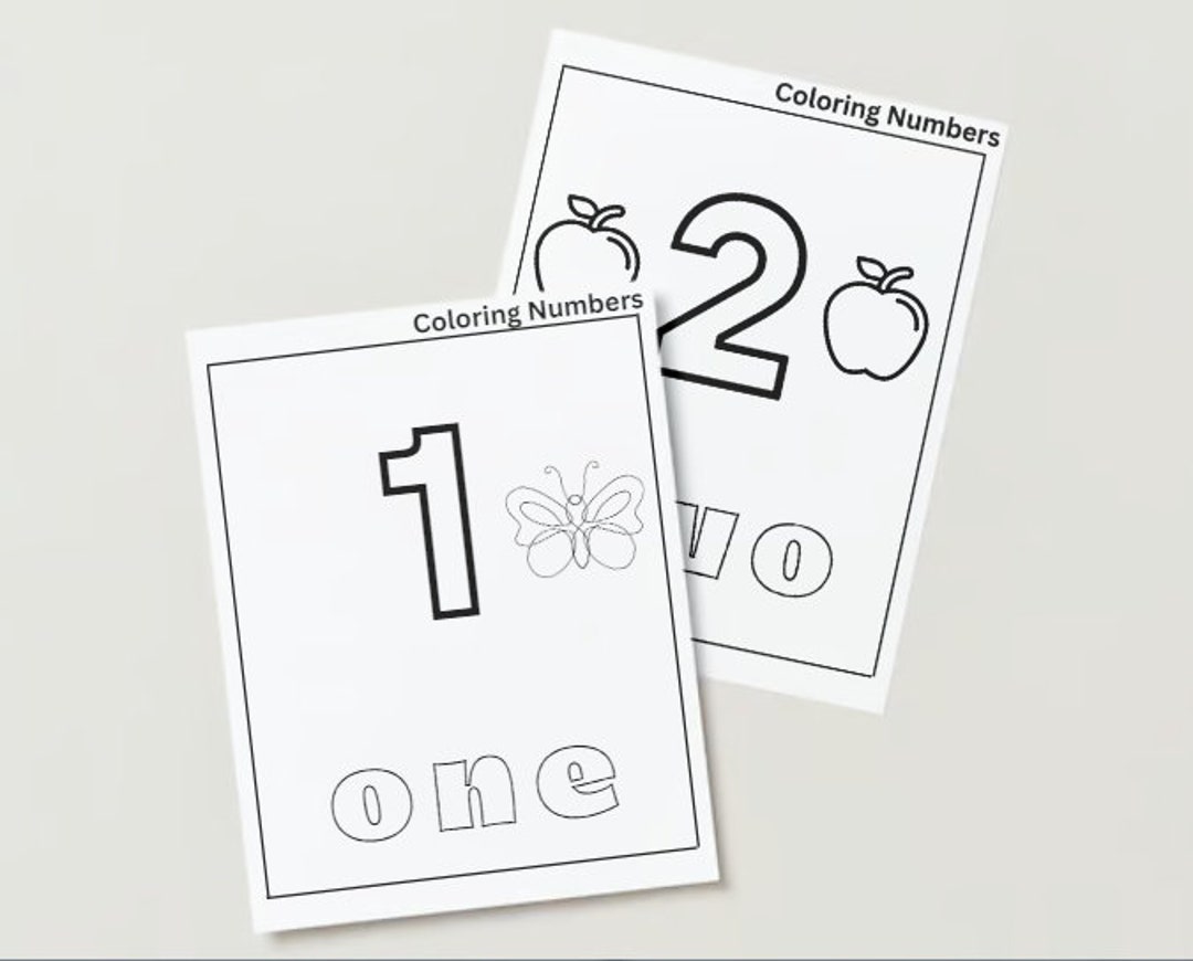 Toddler Coloring Sheets, Coloring Number Sheets, Number Sheets 1-10 ...