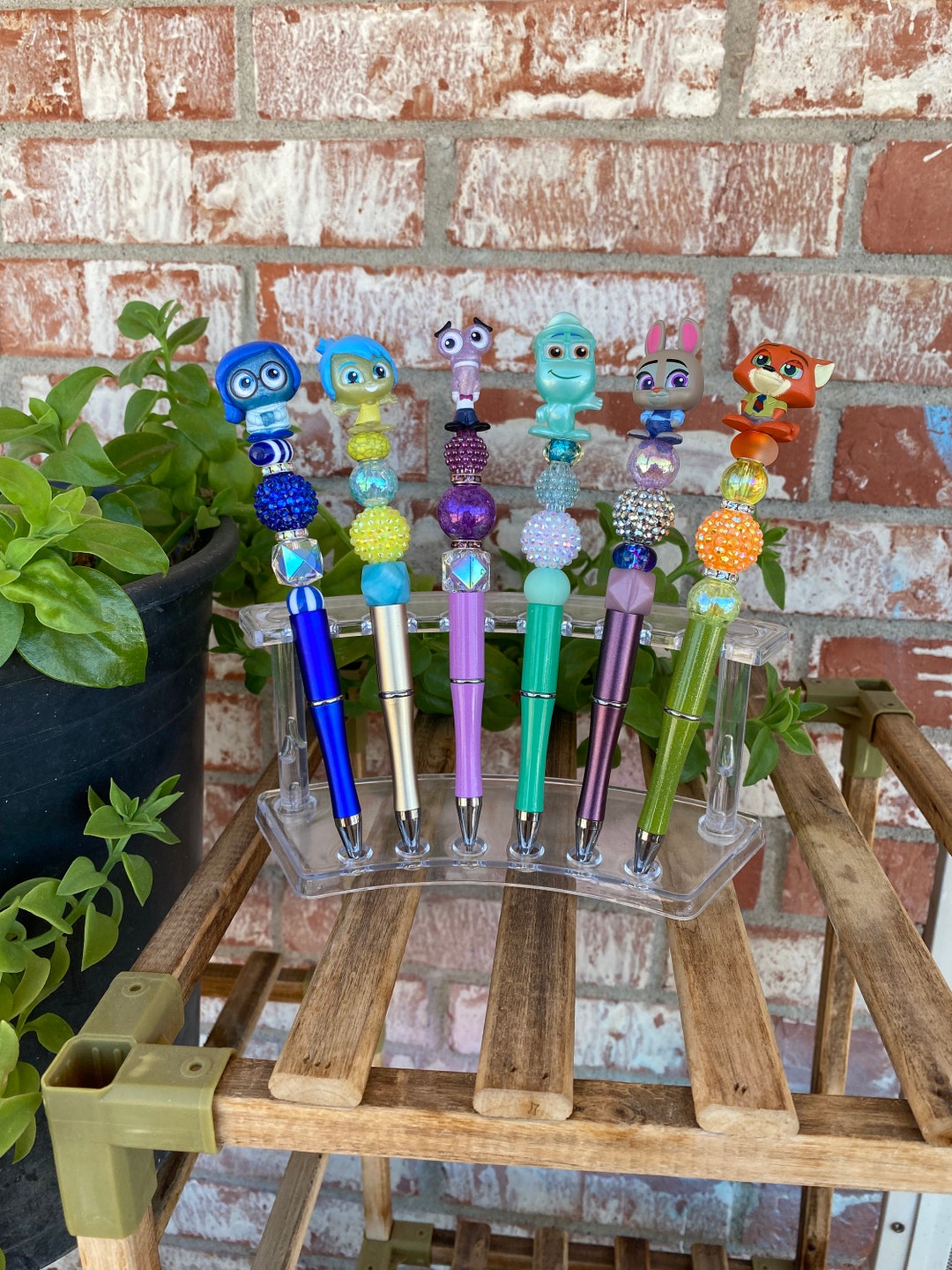 Beaded Character Pens Emotions/bunny/fox Pens - Etsy