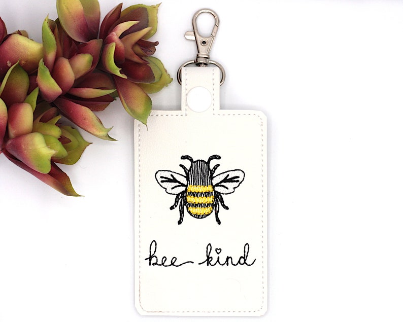 Bee Kind Badge Holder, Teaching Kindness Vertical ID Card Protector ...