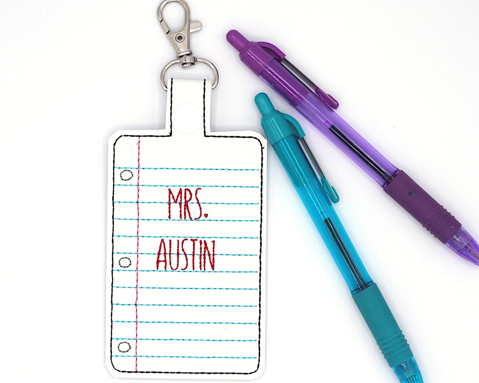 Personalized Paper Notepad Badge Holder Custom Vertical ID - Etsy