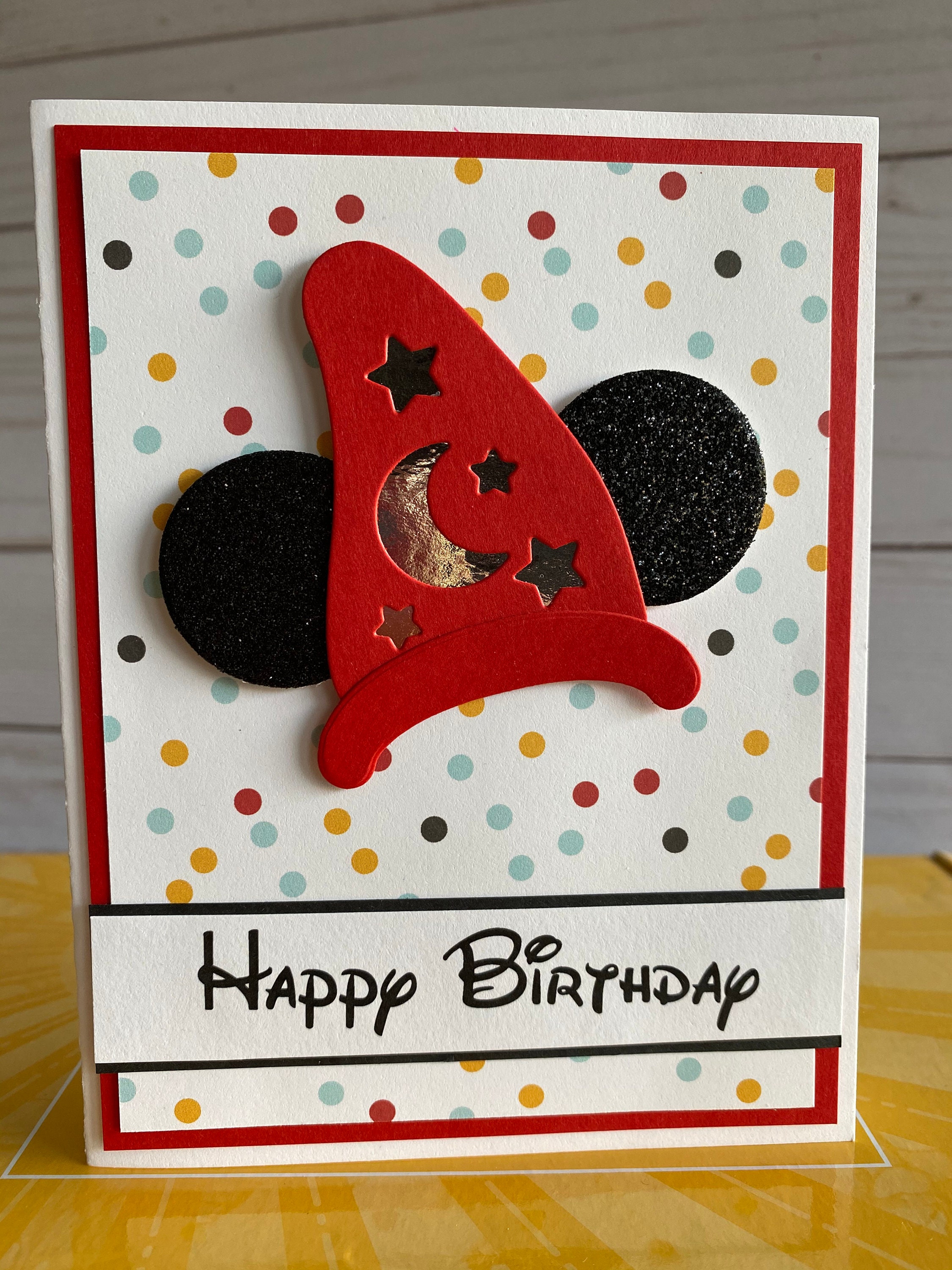 DIY Disney Card Making Kit Mickey Mouse Birthday Greeting | Etsy