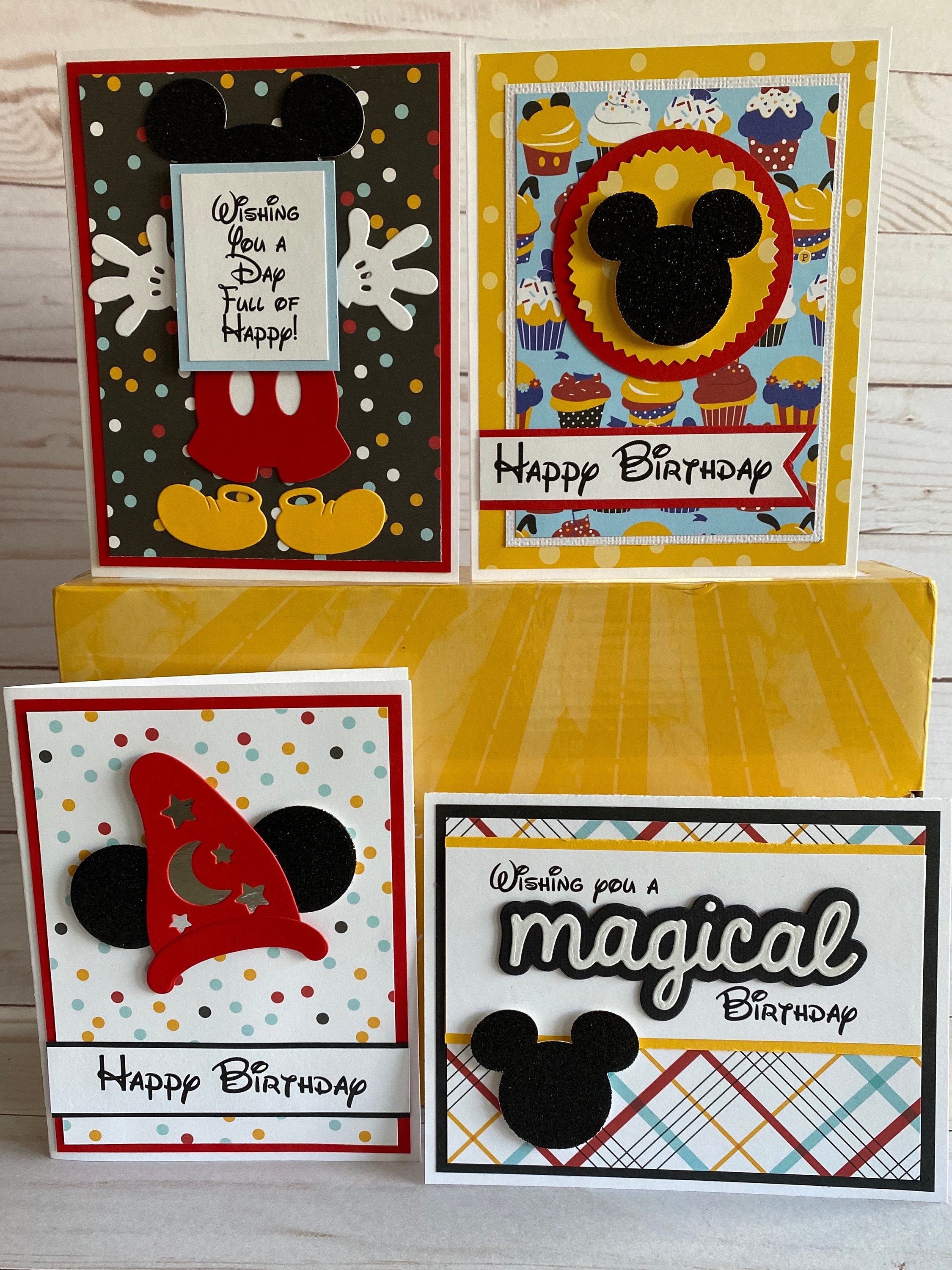 DIY Disney Card Making Kit Mickey Mouse Birthday Greeting | Etsy