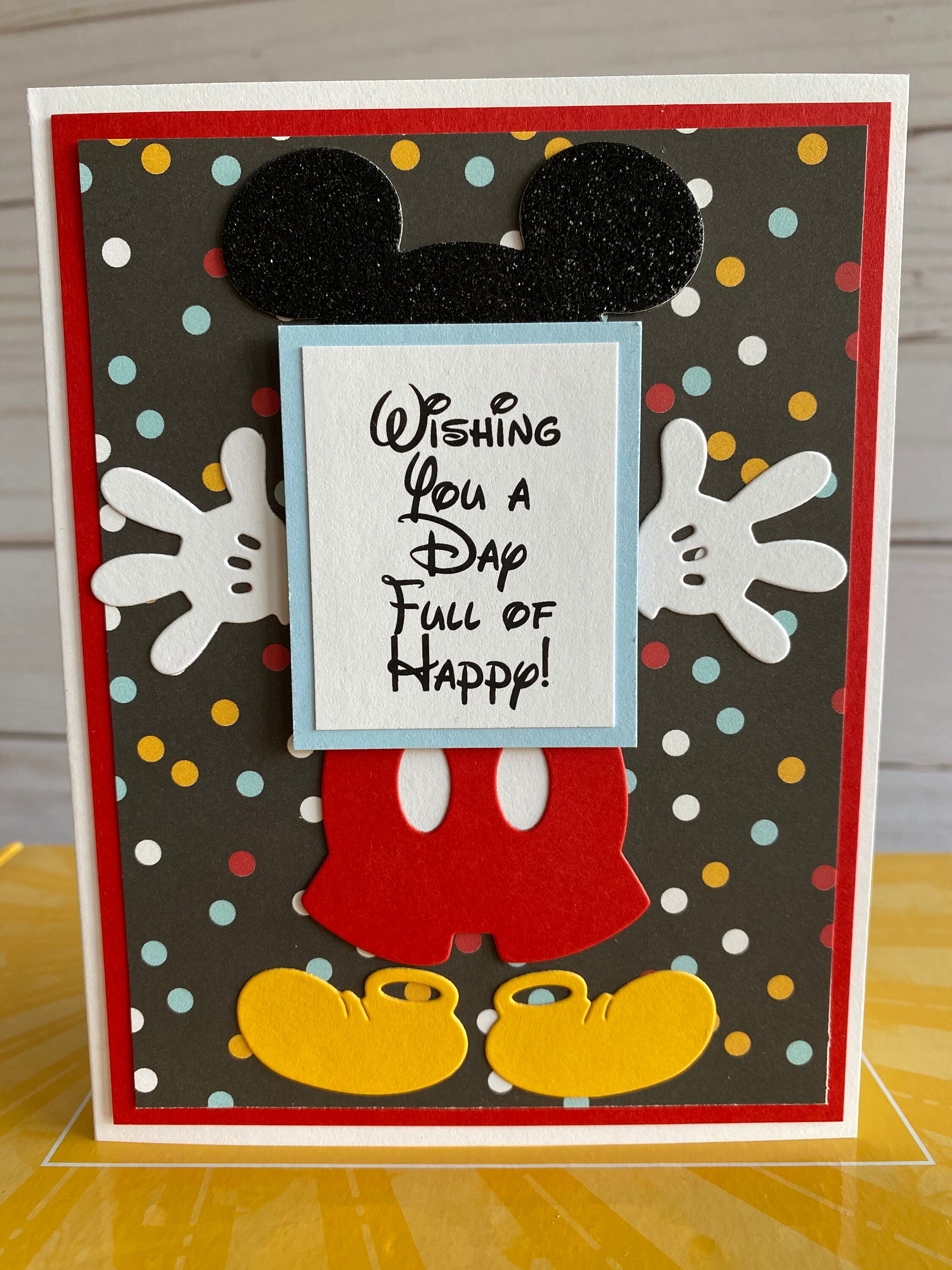 DIY Disney Card Making Kit Mickey Mouse Birthday Greeting | Etsy