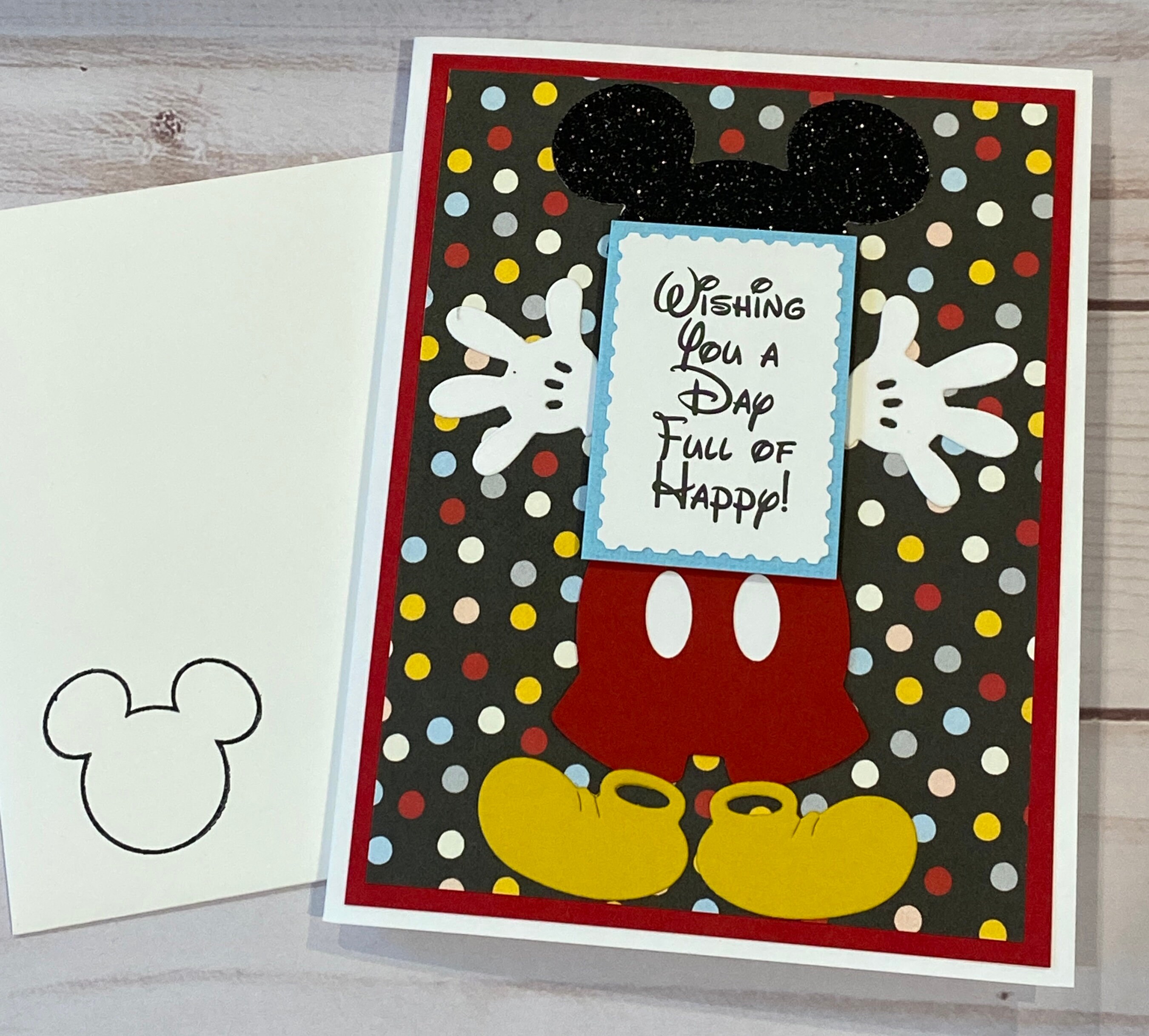 Handmade Disney Birthday Card Mickey Mouse Classic Mickey Mouse ...