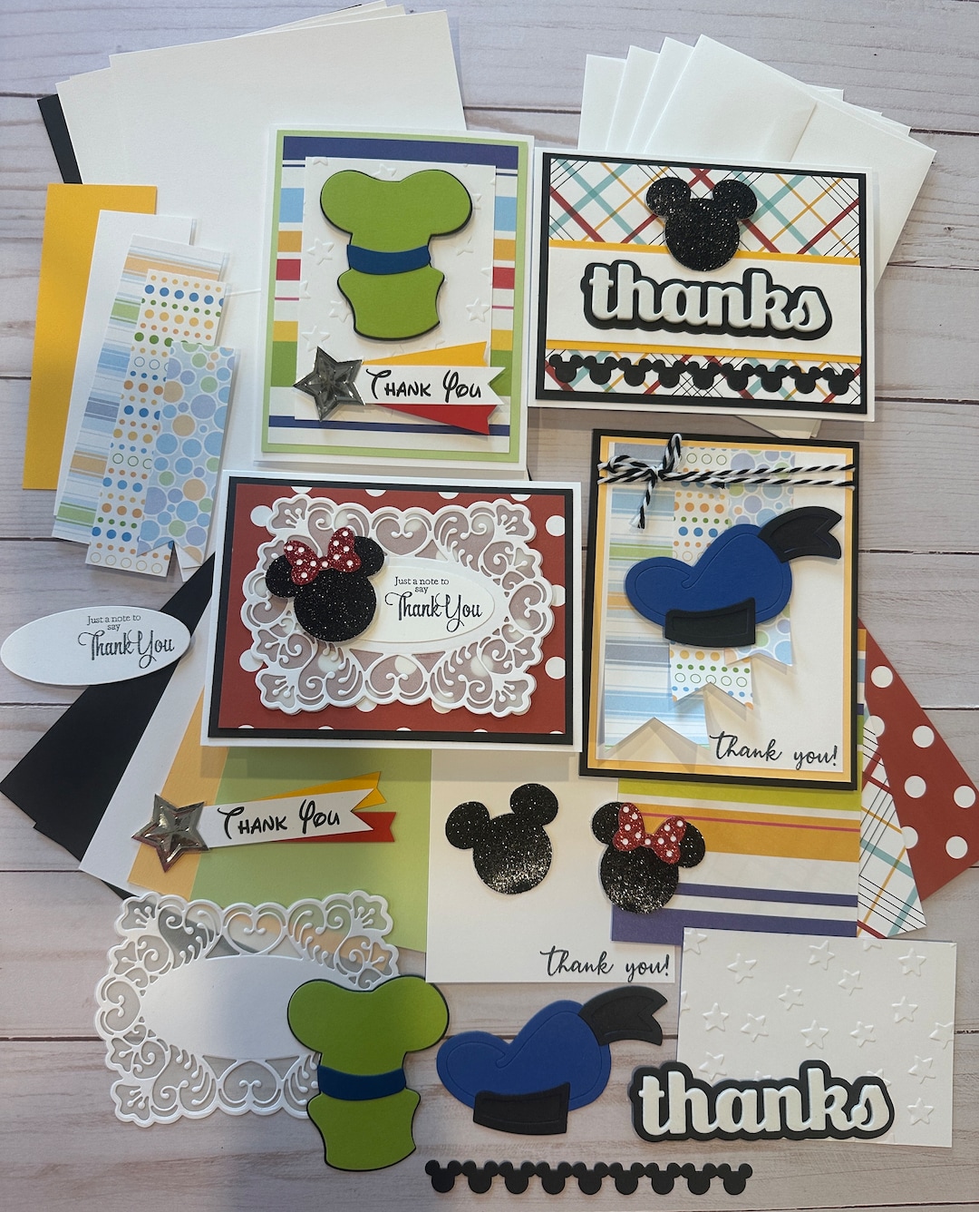 DIY Disney Thank You Card Making Kit - Mickey Mouse, Greeting Card ...