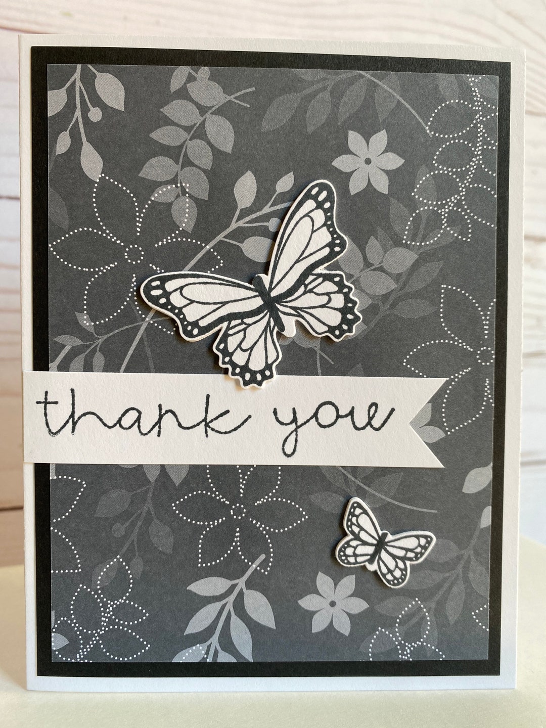 Handmade Thank You Card - Etsy